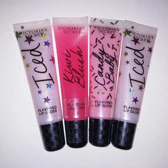 Victoria's Secret | Makeup | Set Of 4 Victoria Secret Flavored Lip Gloss Iced Kiwi Blush Candy ...